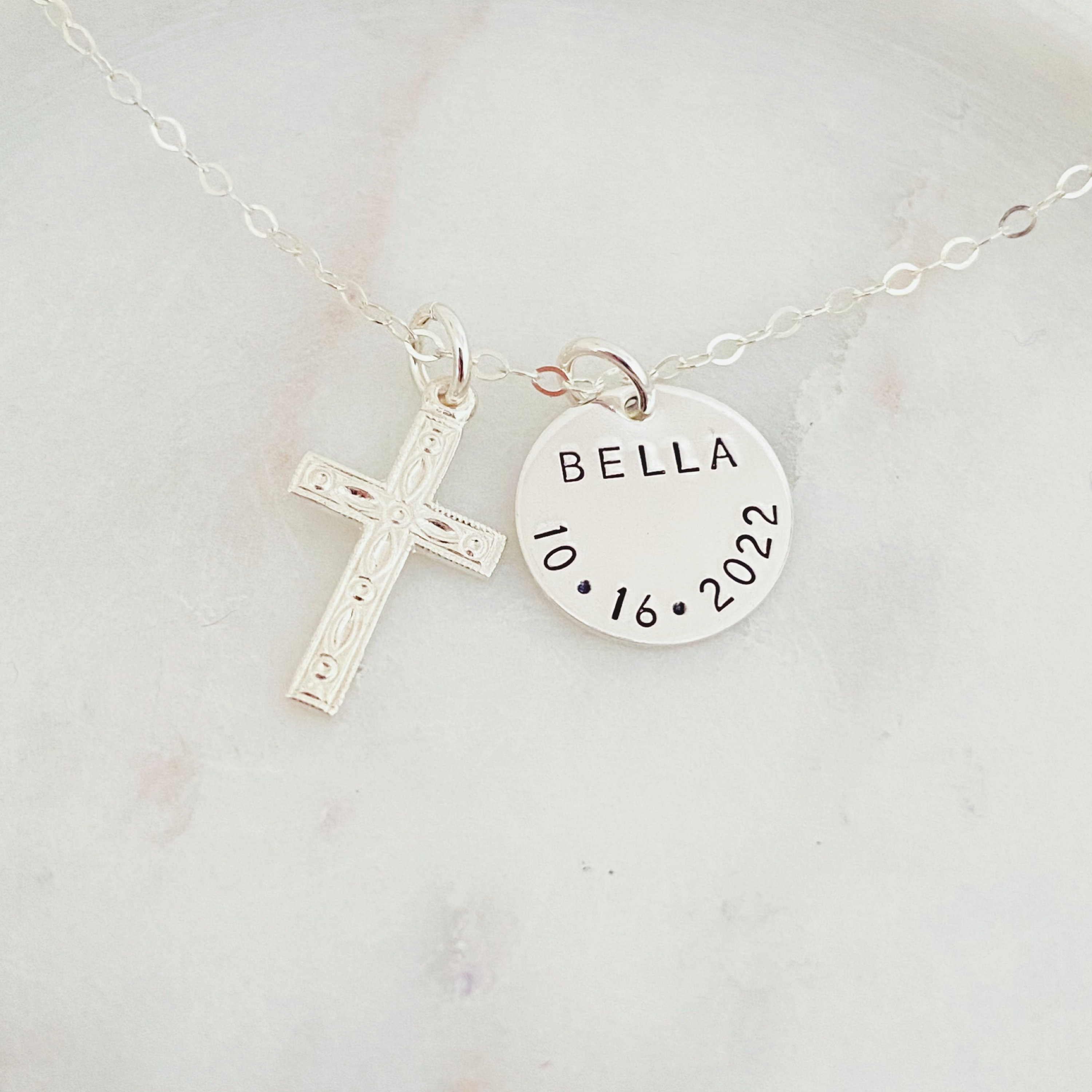 Gold Baby Cross Necklace, Baby Girl First Communion Gift, Baptism ...