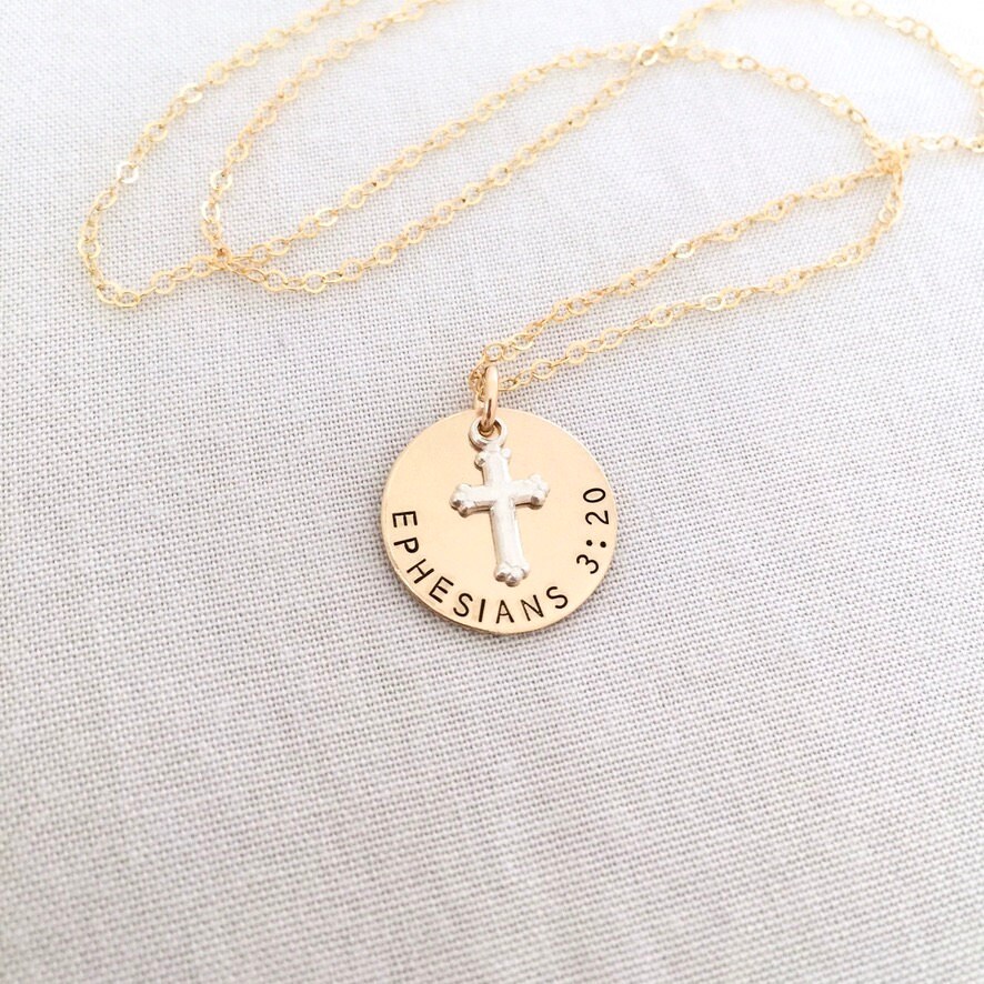 Collar de verso bíblico personalizado para mujeres cita | Etsy