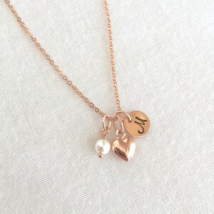 Little Girl Heart Initial Necklace, Child Necklace, Sterling Silver ...