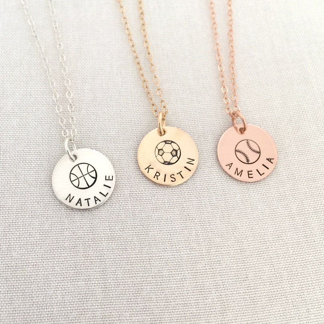 Personalised Sport Necklace, Athlete Jewelry, Team Necklace, Player ...