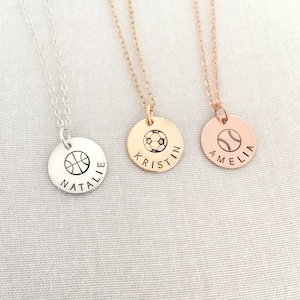 Personalised Sport Necklace, Athlete Jewelry, Team Necklace, Player ...