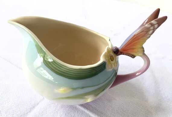 RARE 2001 Franz Butterfly Cream Jar Porcelain by Jen Woo - Etsy