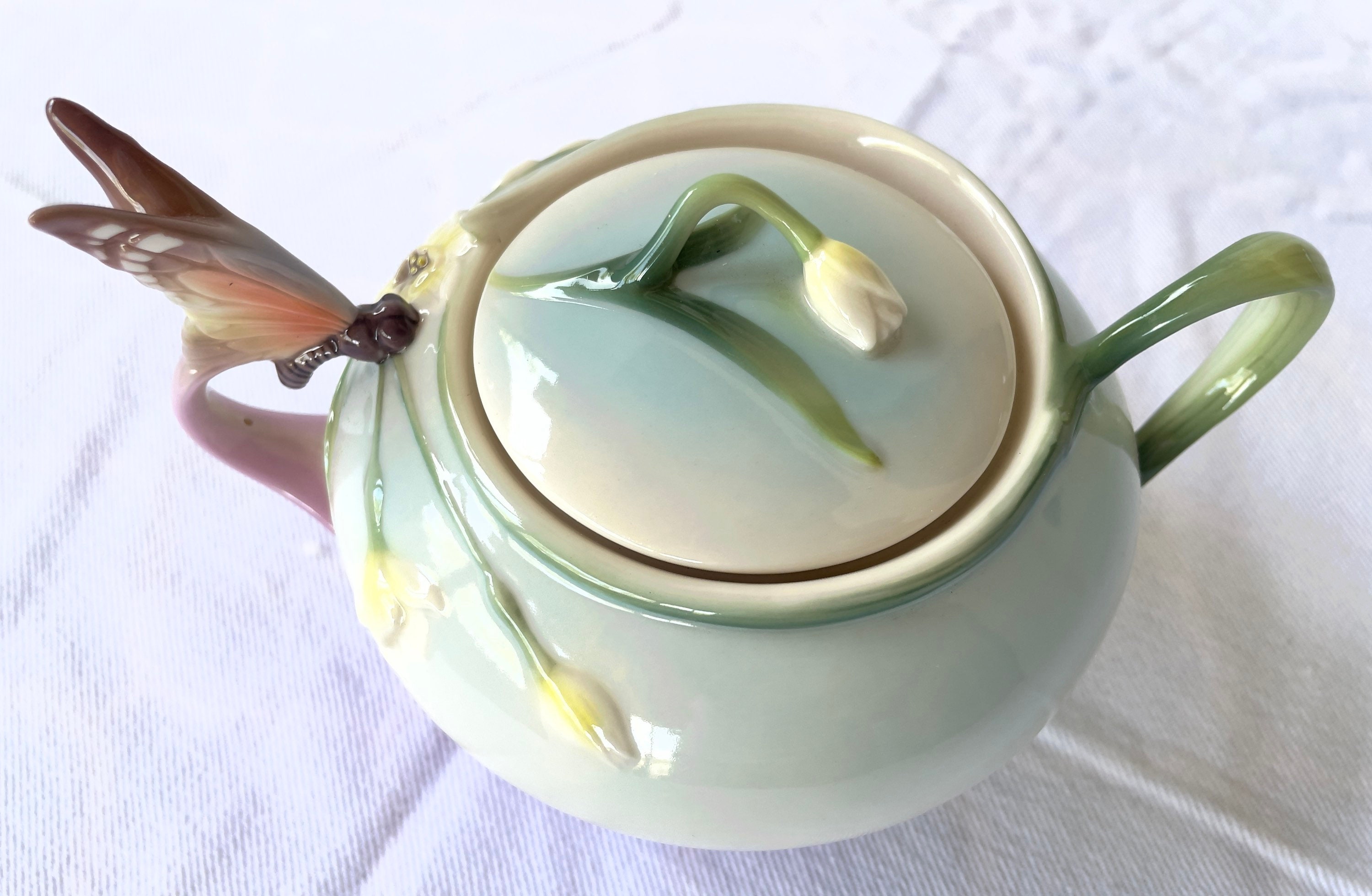 RARE 2001 Franz Butterfly Sugar Jar + Lid Porcelain by Jen Woo - Etsy