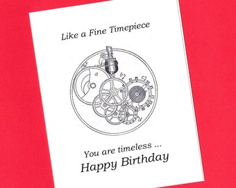 Watch Birthday Card | Etsy