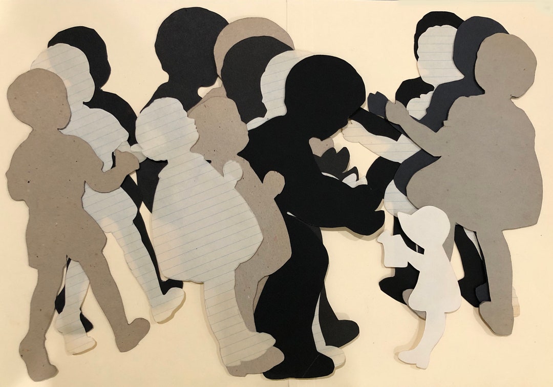 Hand Cut Paper Cardboard Silhouettes 15 Pieces Children Boys - Etsy