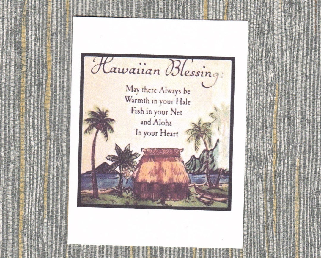 Greeting Note Card - Hawaiian Blessing for Your Home and Your Life - Etsy