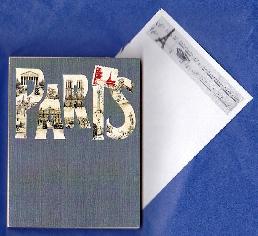Paris Landmarks Medium Notepad Notebook - Etsy