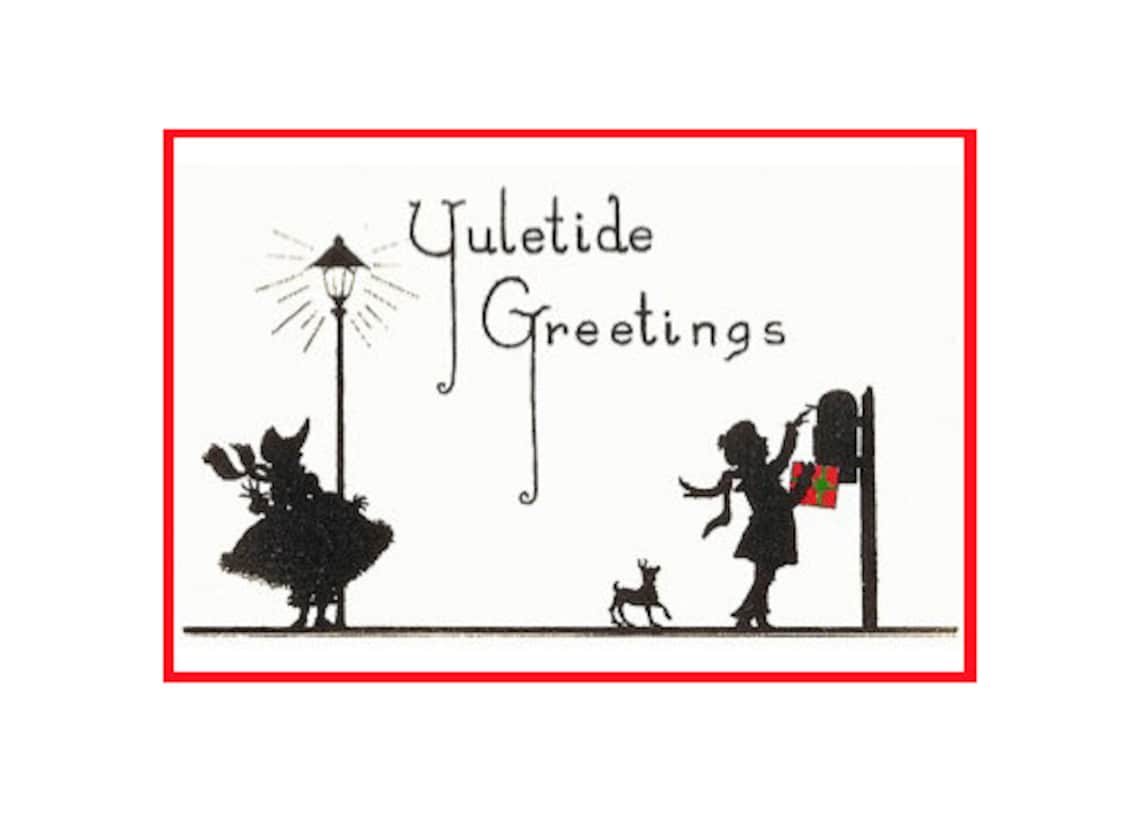 Christmas Card - Yuletide Greetings - Etsy