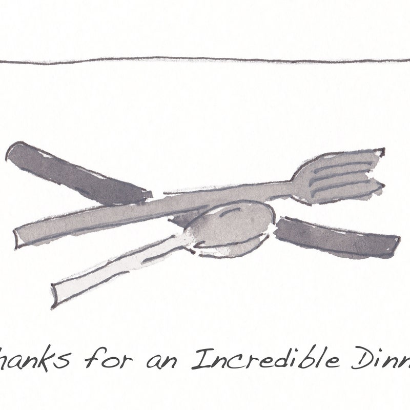 Spoon Thank You Card - Etsy