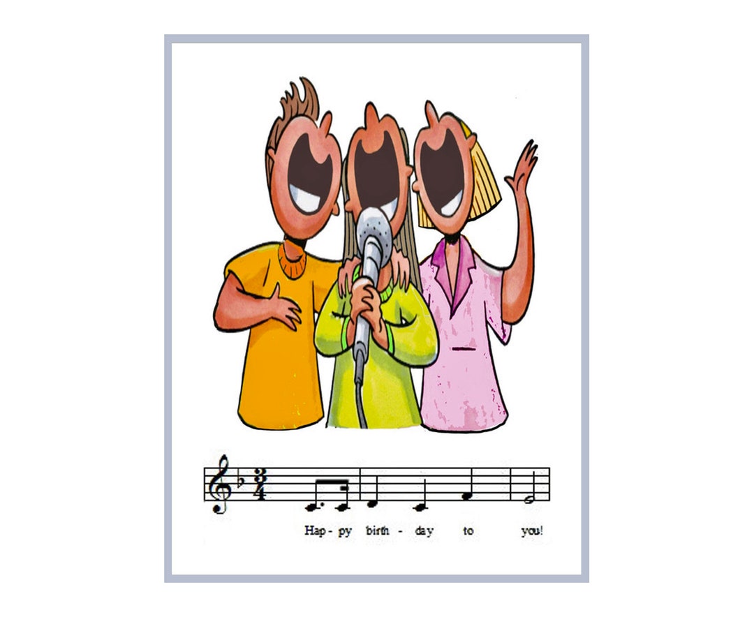 Birthday Greeting Card - Sing Happy Birthday - Etsy