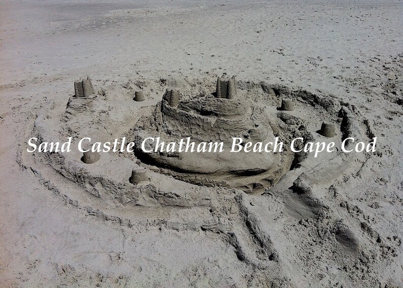 Sand Castle at Chatham Beach Cape Cod - Original Photo Art Note Card 5 ...
