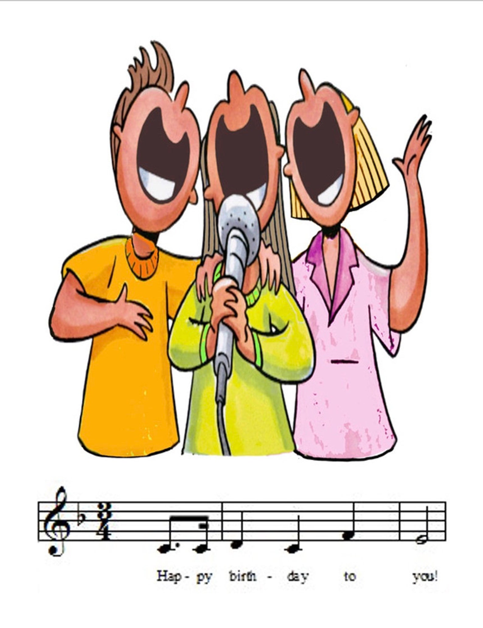 Birthday Greeting Card - Sing Happy Birthday - Etsy