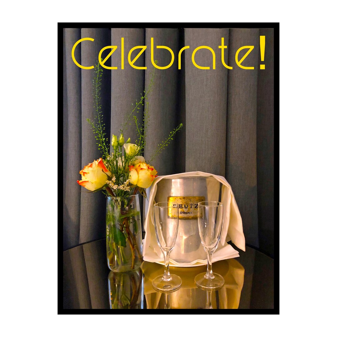 Celebrate Card - Celebrate! Champagne! Greeting Card or Invitation - Etsy