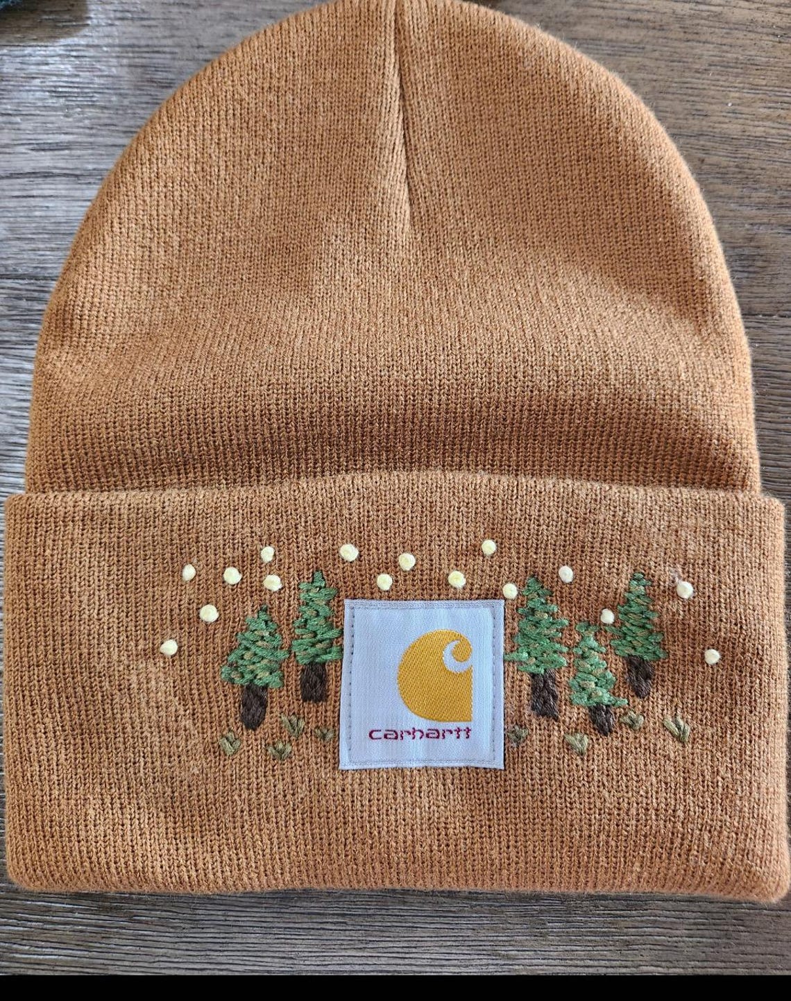 Hand Embroidered Name Brand Beanie Hat - Etsy