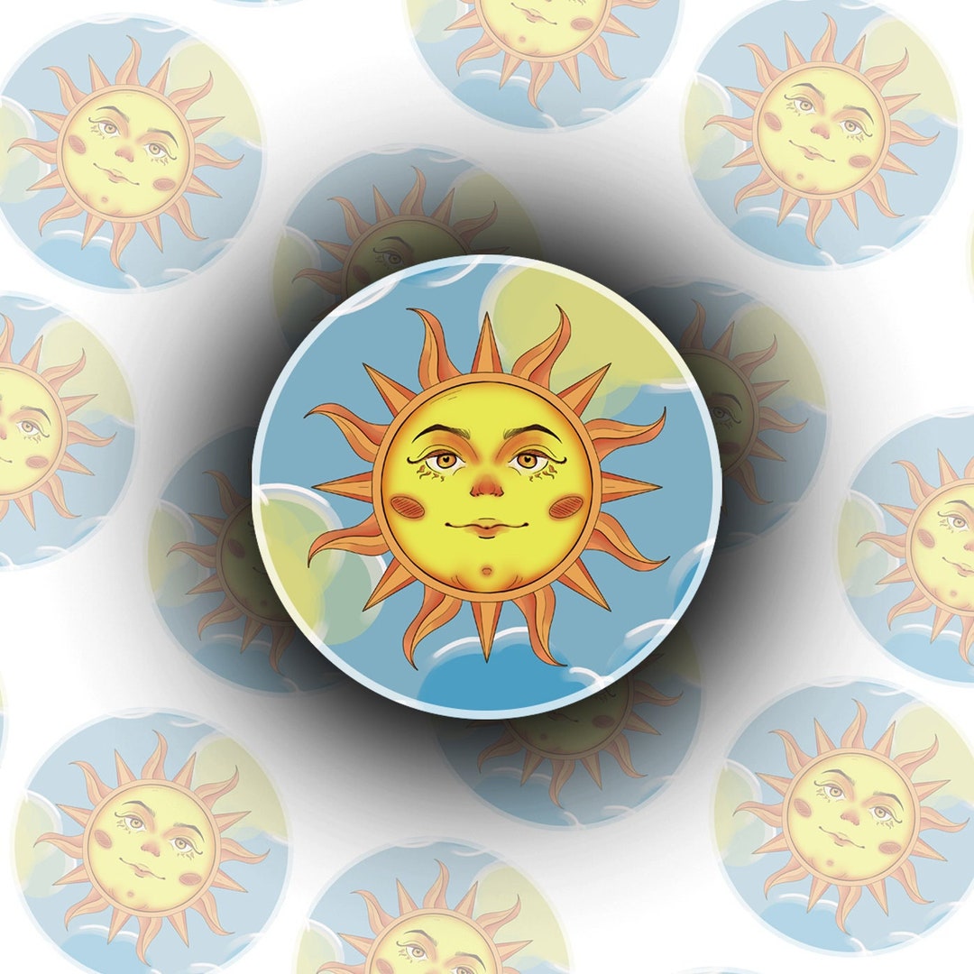 Cute Sun Sticker Vinyl Sticker - Etsy