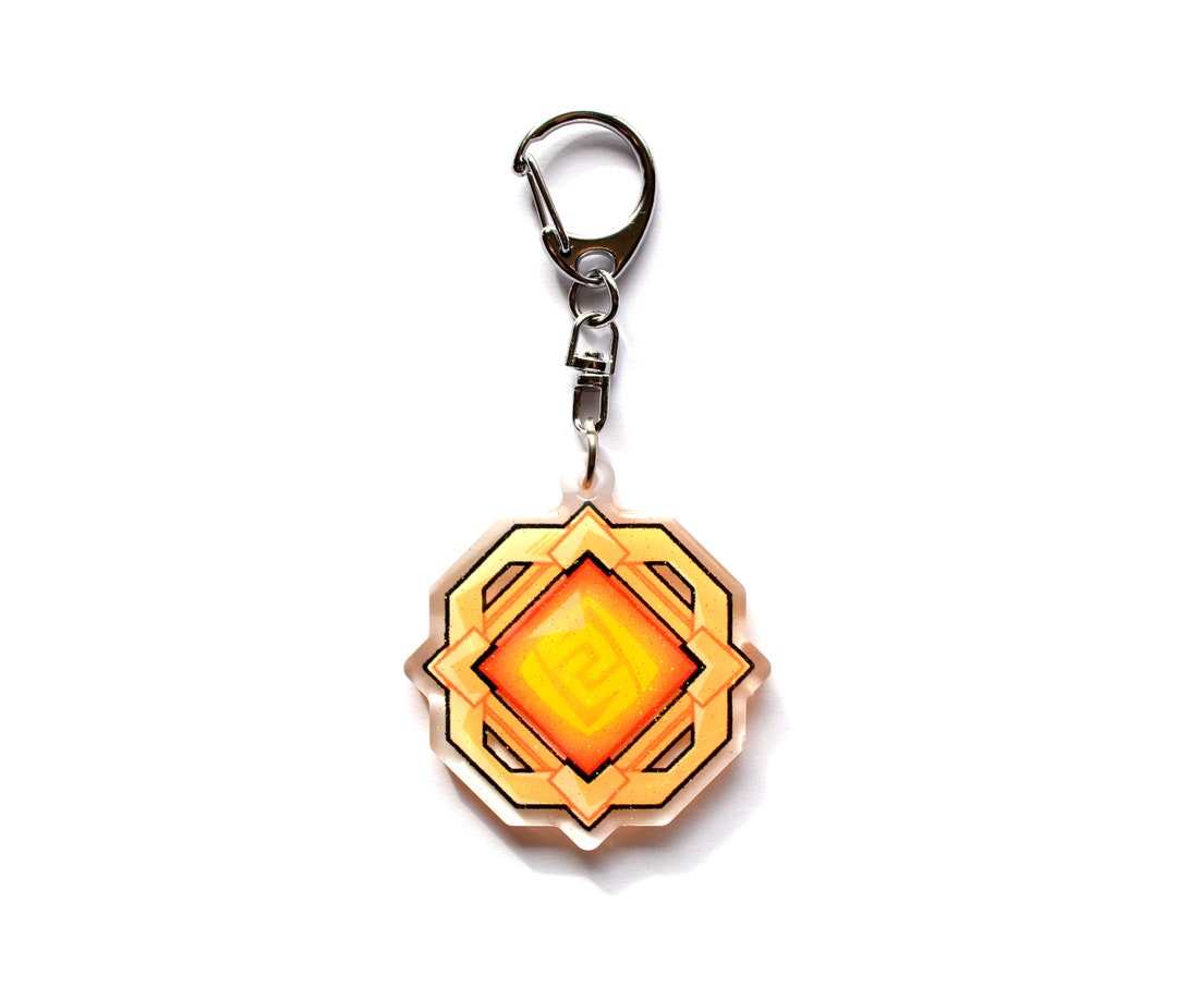 Liyue Geo Vision Charm / Genshin Impact / Glitter Charm / Keychain ...