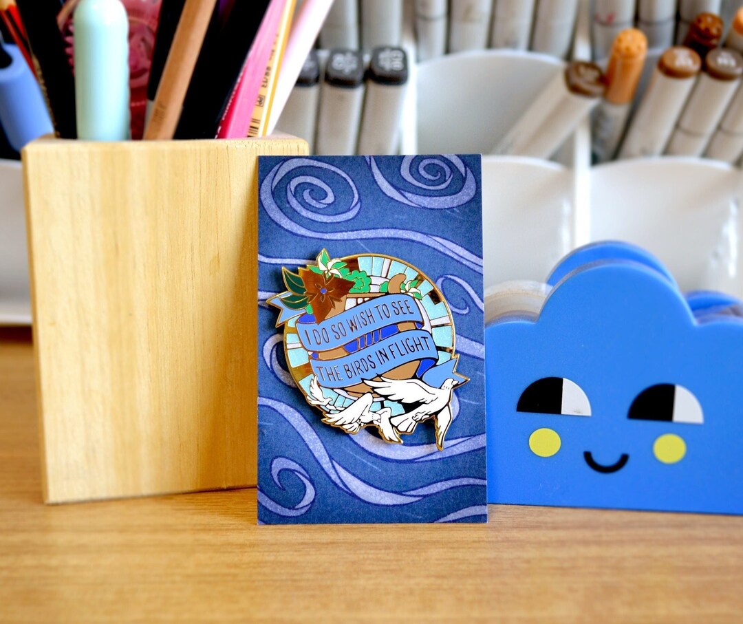 Venti Nameless Bard Enamel Pin Genshin Impact Glitter Hard Enamel Pin ...