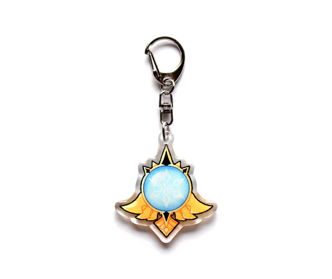 Mondstadt Cryo Vision Charm / Genshin Impact / Glitter Charm / Keychain ...