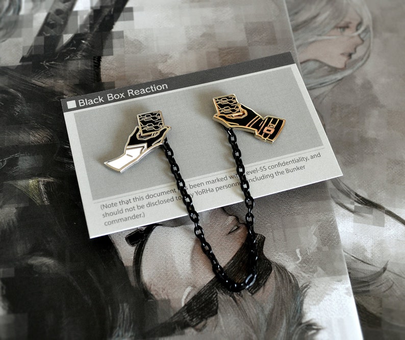 Nier Automata Pin Set 2B and 9S Black Box Reaction Linked - Etsy