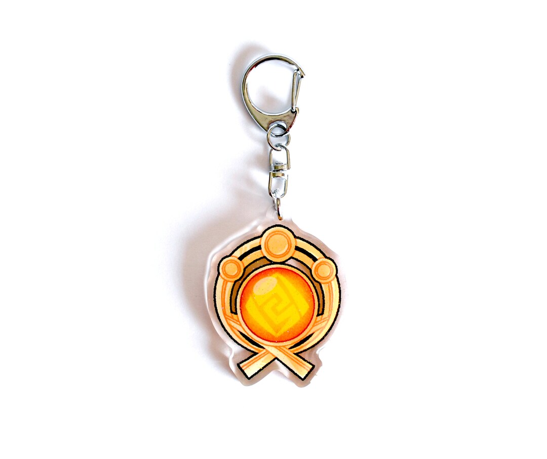Inazuma Geo Vision Charm / Genshin Impact / Glitter Charm / Keychain ...