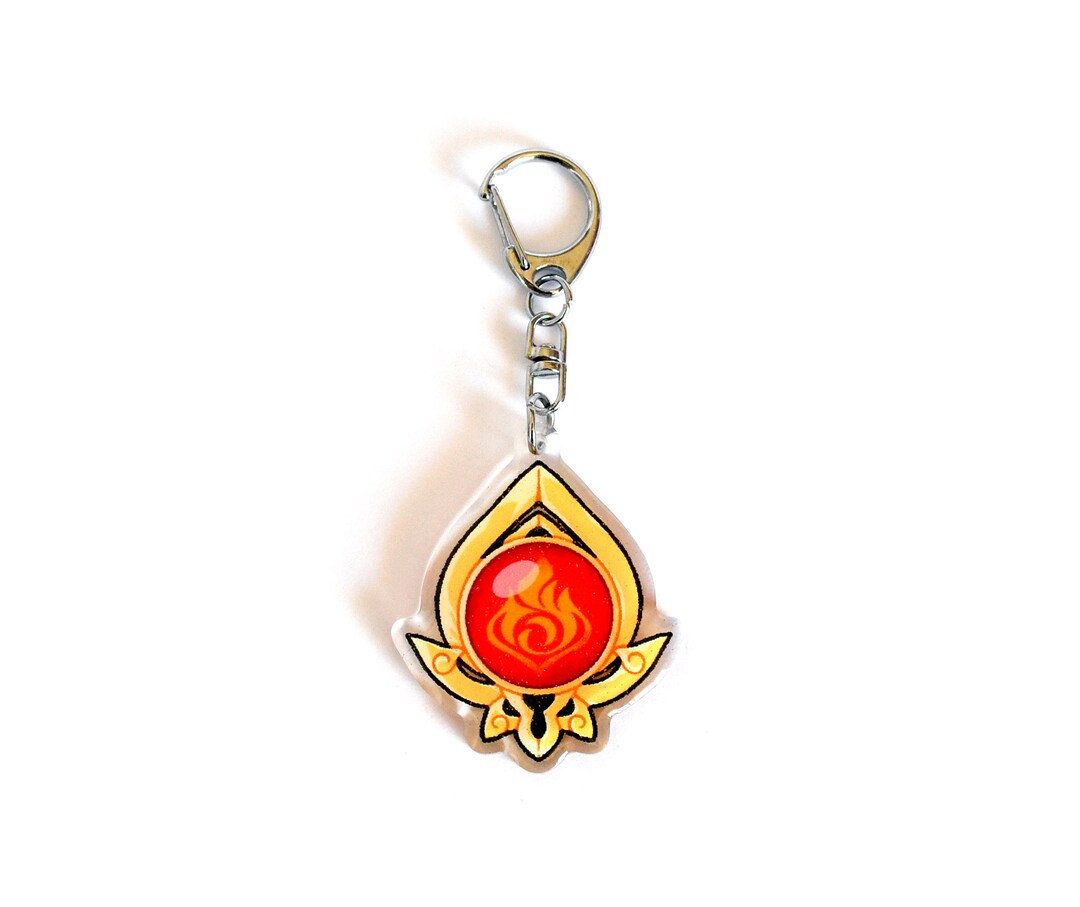 Sumeru Pyro Vision Charm / Genshin Impact / Glitter Charm / Keychain ...