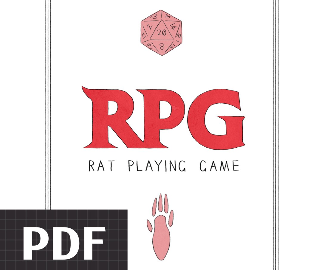 RPG: Rat Playing Game Zine DIGITAL PDF / Art Zine / Pet Rats / Ttrpg ...
