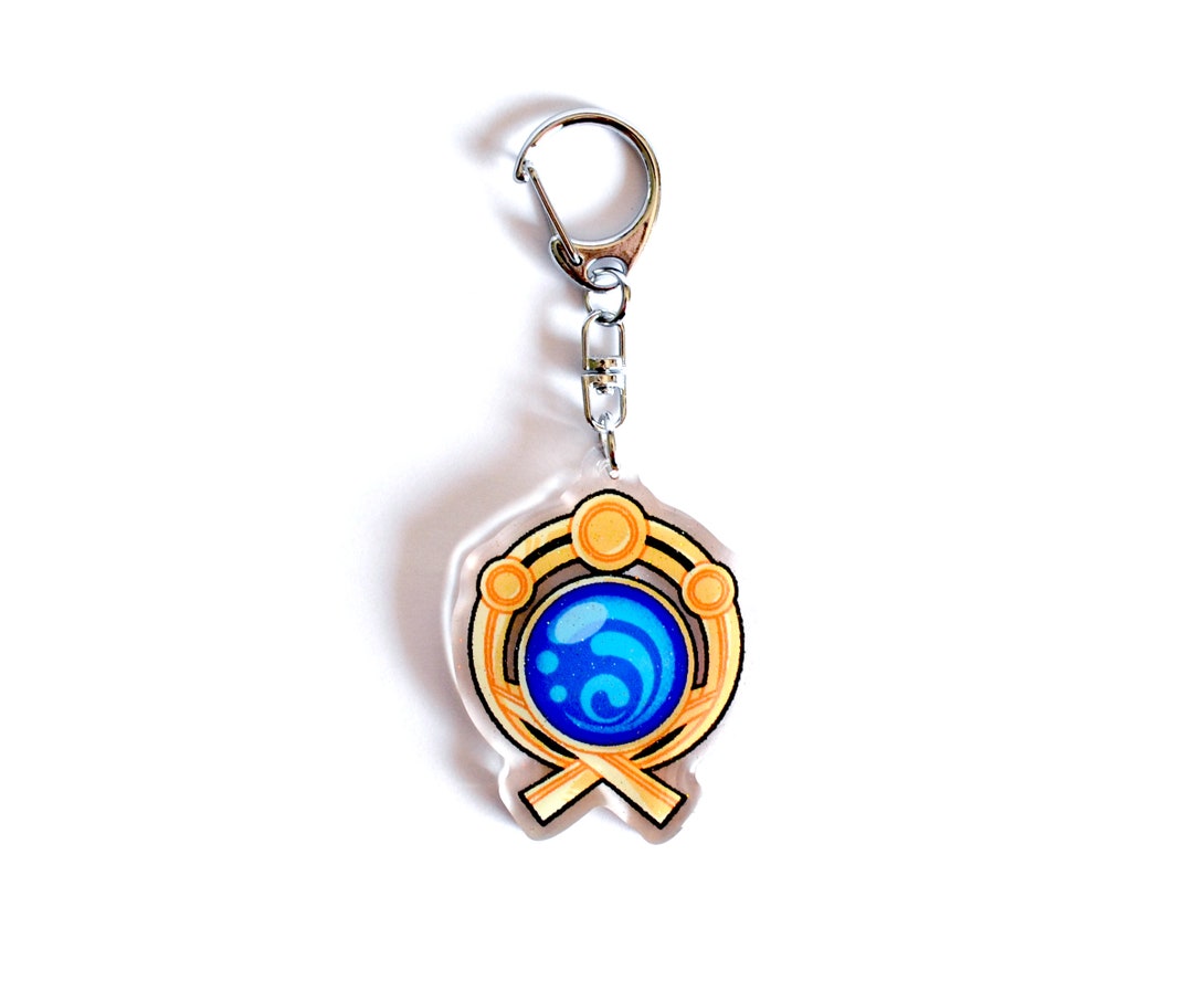 Inazuma Hydro Vision Charm / Genshin Impact / Glitter Charm / Keychain ...