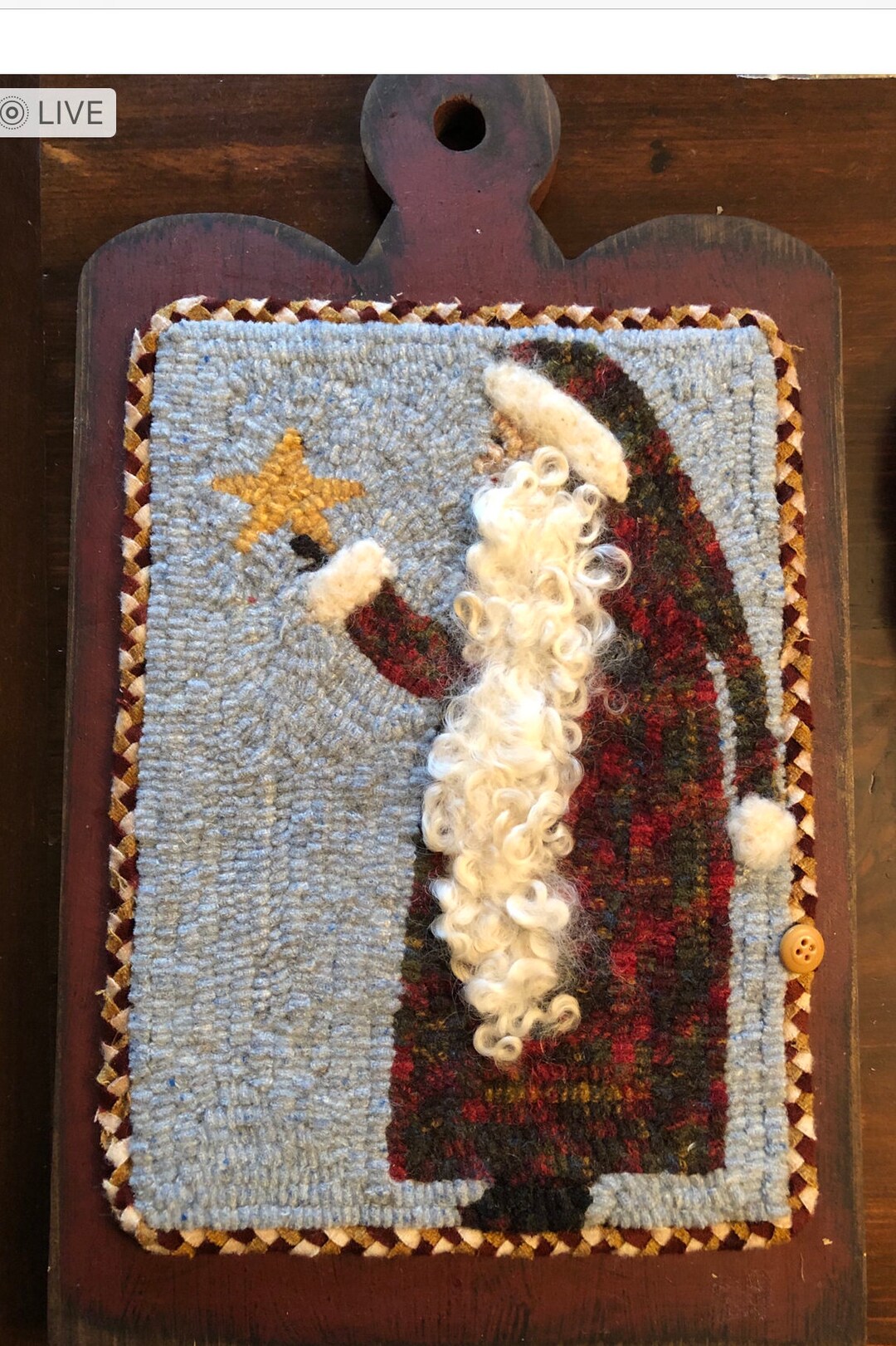 North Star Santa Rug Hooking Pattern or Kit - Etsy