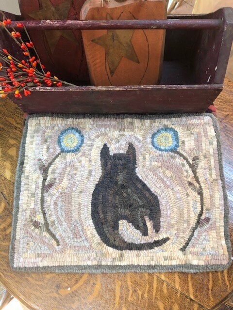 Prim Cat Hooked Rug - Etsy