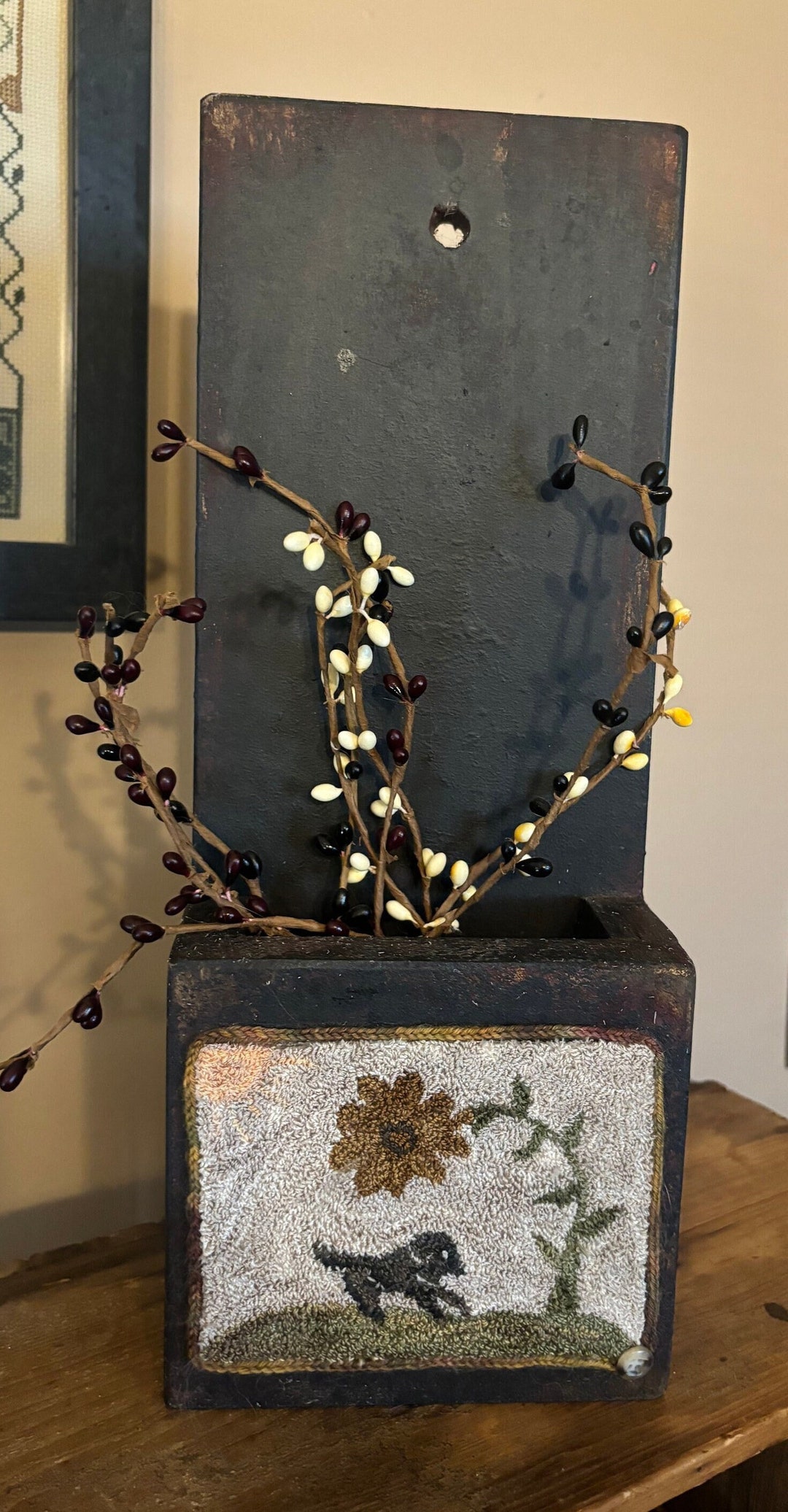 Sunflower Pup Finished Punchneedle Piece - Etsy