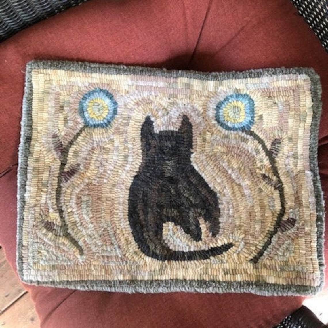 Large Prim Cat Rug Hooking Pattern - Etsy UK