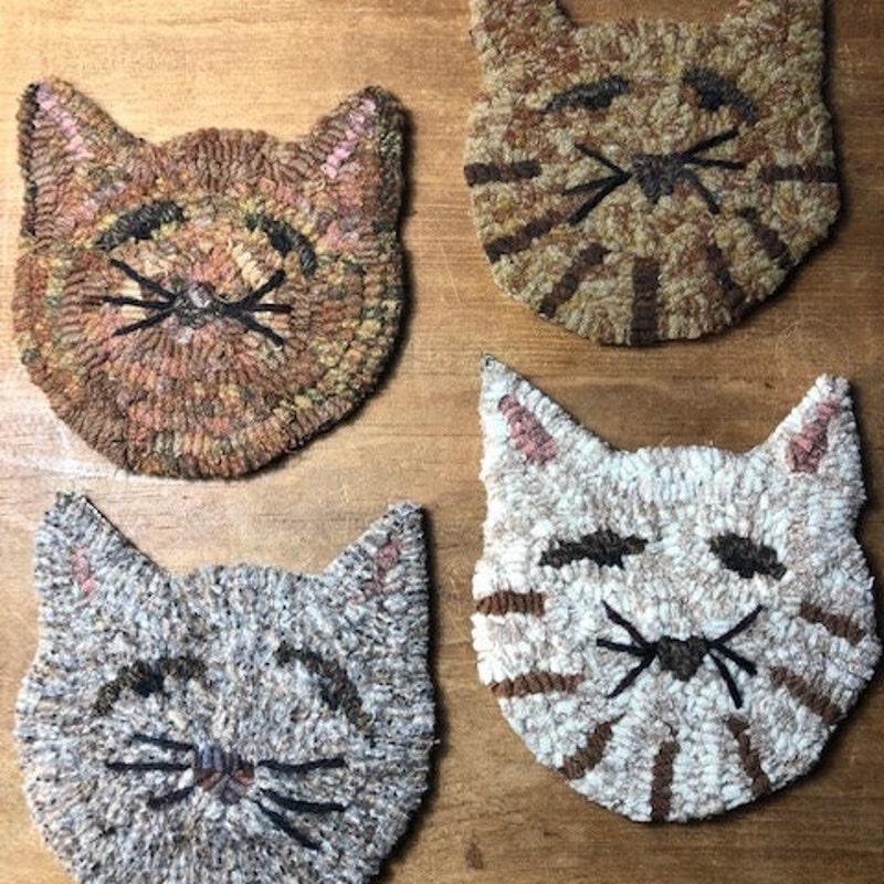 Wool Hooked Rug Mats - Etsy