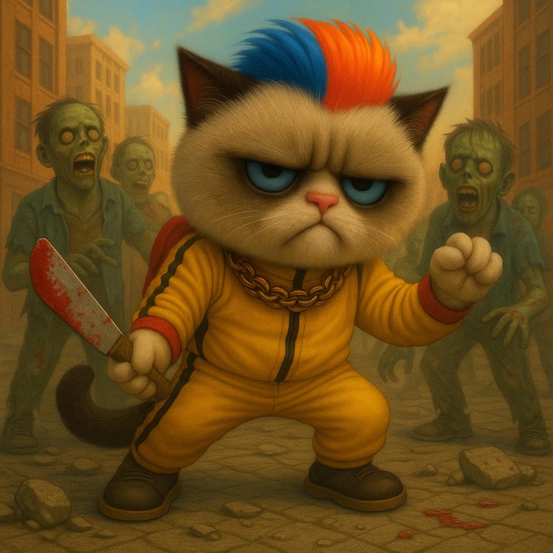 Grumpy Cat Printable Wall Art: Mohawk, Bright Tracksuit, Zombie ...