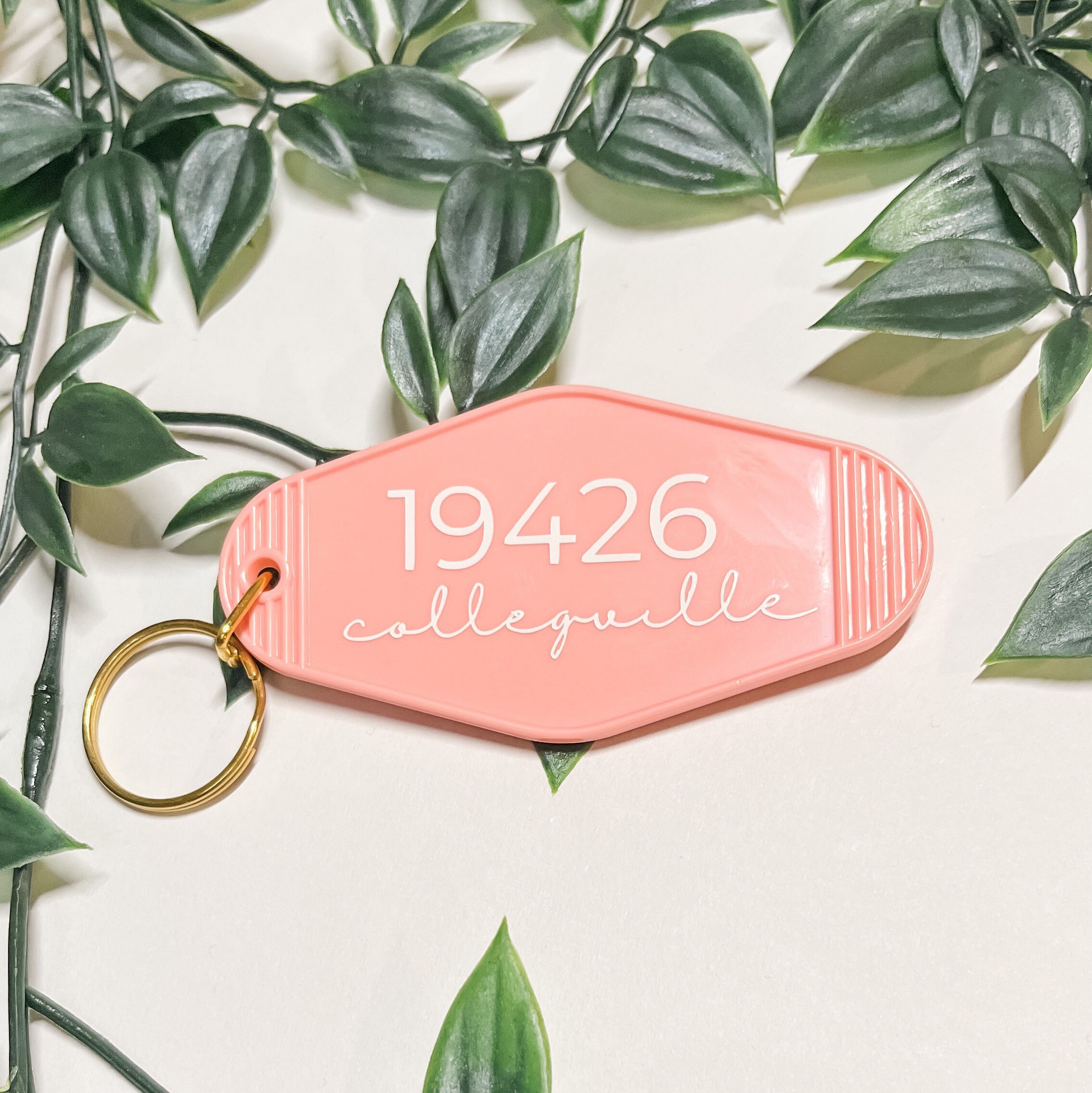 Hometown Retro Motel Keychain Zip Code Keychain State Keychain Southern ...