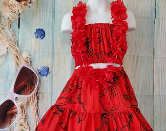 Red Hula Dress - Etsy