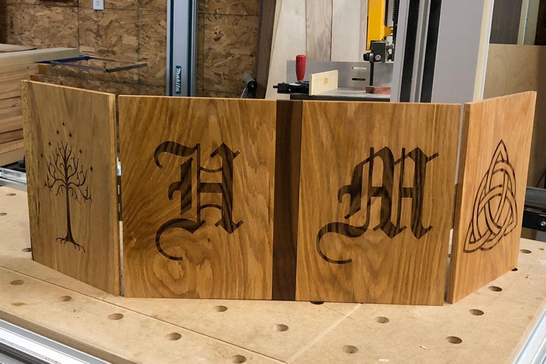 D&D Dungeon Master Screen Hardwood Custom Laser Engraved - Etsy