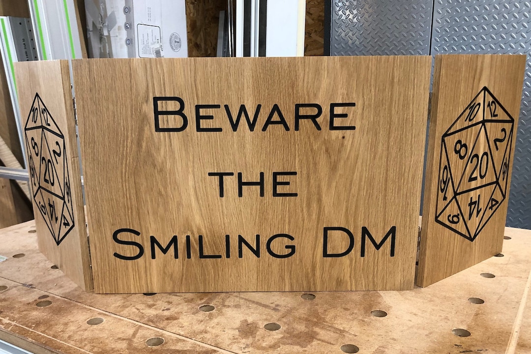 D&D Dungeon Master Screen - Hardwood Custom Laser Engraved Dungeons and ...