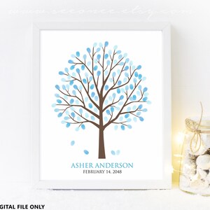 Fingerprint Tree Guest Book Alternative, Thumbprint Tree Poster ...