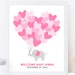 Elephant Signature Guestbook Sign in Heart Baby Shower Gift - Etsy