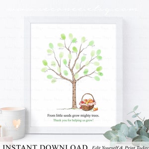 INSTANT DOWNLOAD Editable Apple Fingerprint Tree Teacher Appreciation ...