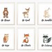 INSTANT DOWNLOAD Set of 6 Woodland Animals Nursery Art Printable ...