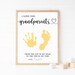 Grandparents Day Handprint Footprint Craft Gift Printable Granfparents ...