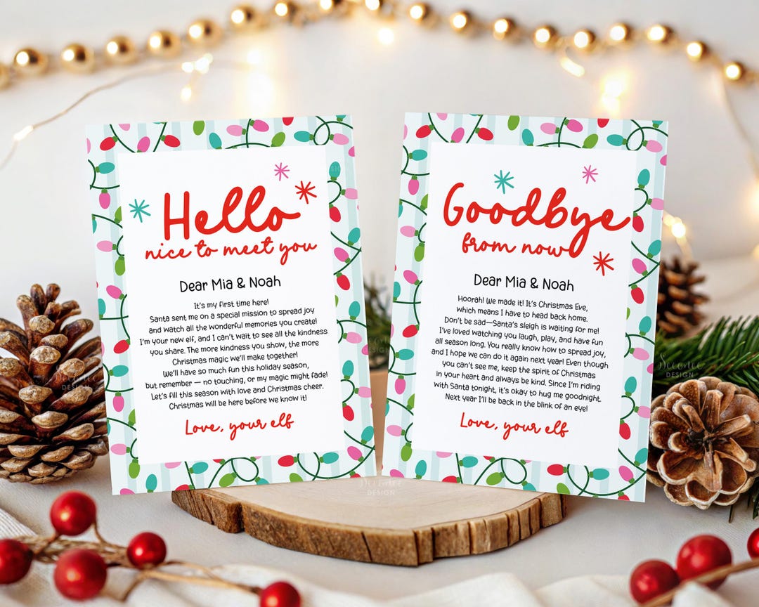 Elf Arrival Letter, Christmas First Time Elf Letter Set Editable ...