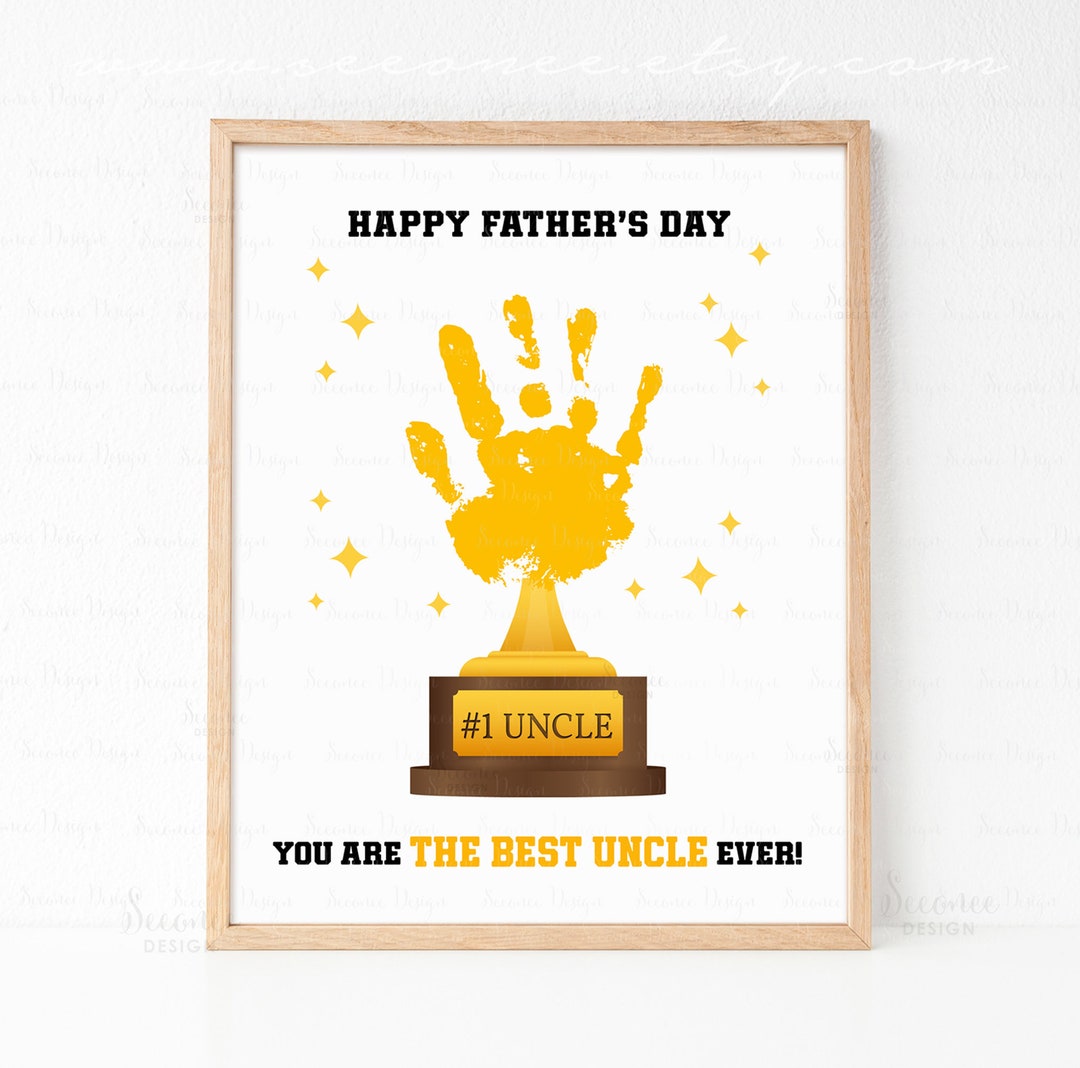 Trophy Fathers Day Gift From Kids, Father's Day Handprint Craft ...