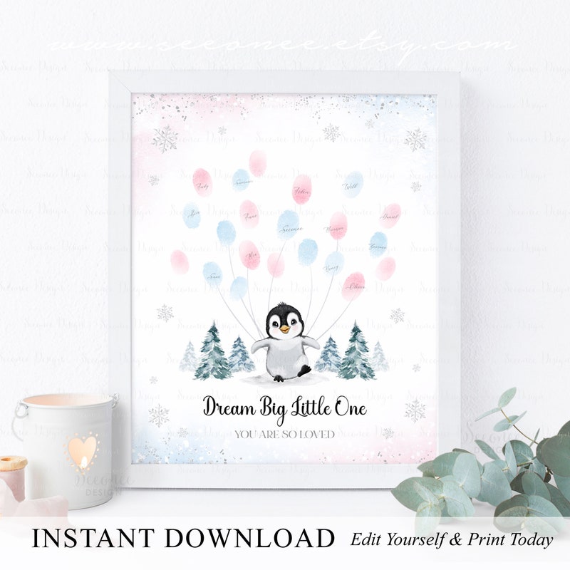 Pink Penguin Book Print - Etsy
