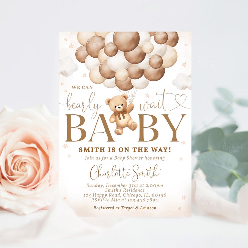 Teddy Bear Invite - Etsy
