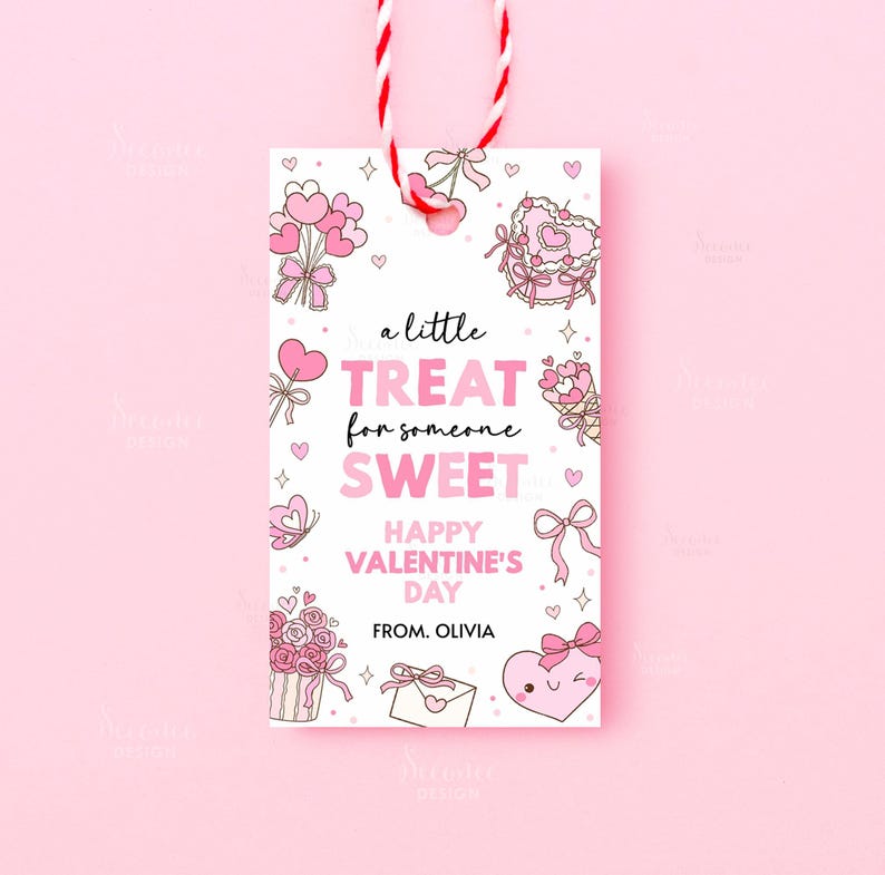Valentine Gift Tag Printable A Little Treat for Someone Sweet Tag ...