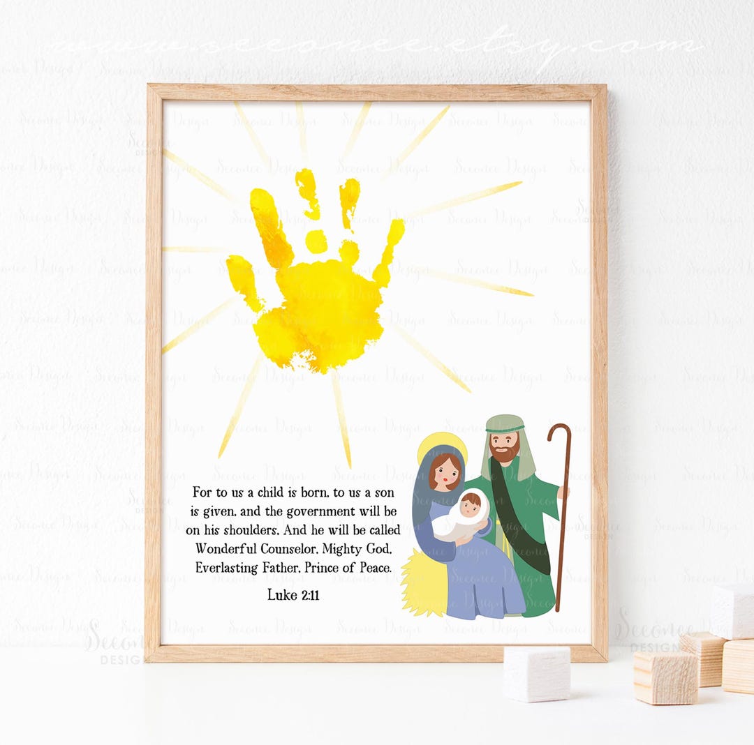 Nativity Christmas Handprint Art Craft Printable Christian Christmas ...
