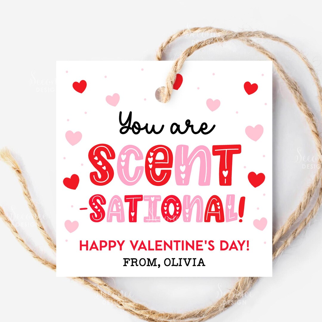 Valentines Scent-sational Gift Tag, Valentine's Day Soap Candle ...