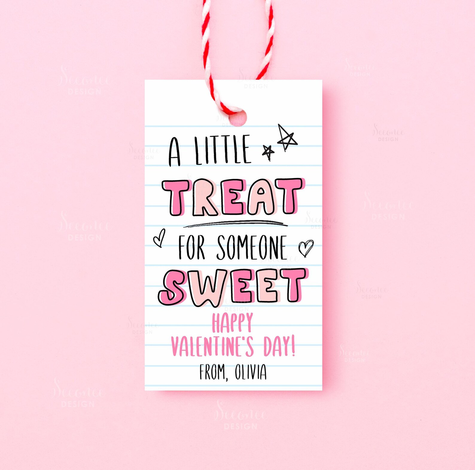 Editable Valentine Gift Tags for School Classmate Student Teacher Staff ...
